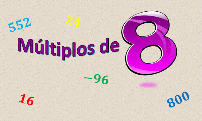 Múltiplos de 8: cuáles son y explicación