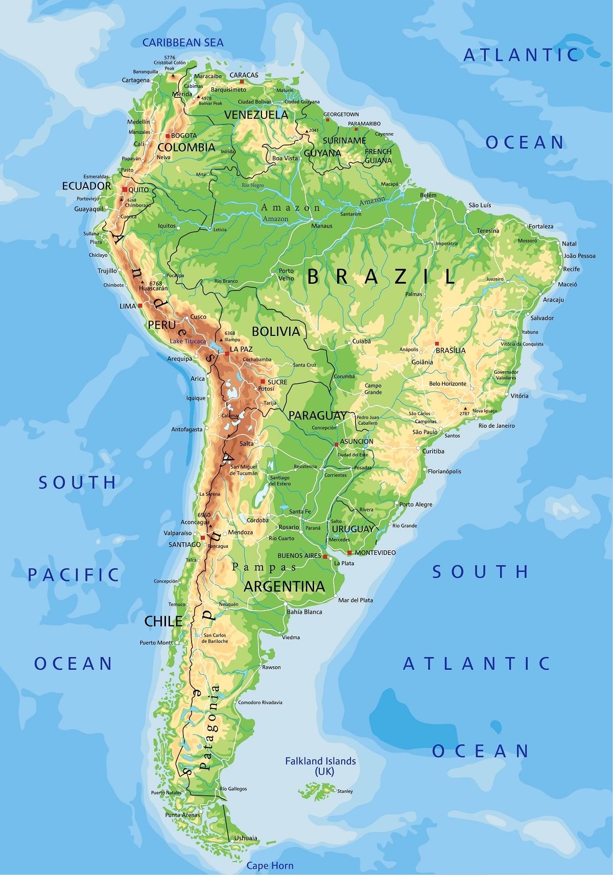 Relieves de América: montañas, llanuras y mesetas