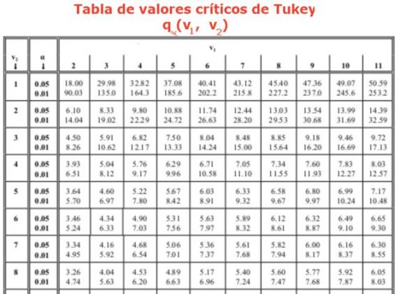 Prueba de Tukey: qué es, comparador, ejemplo, ejercicio resuelto