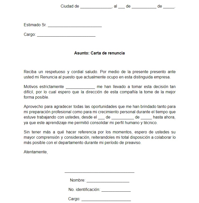 Modelo Carta De Renuncia Voluntaria Pdf - Infoupdate.org Modelo Carta De Renuncia Voluntaria Pdf - Infoupdate.org