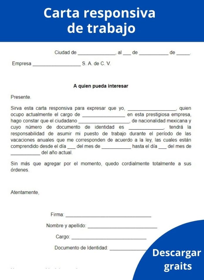 Que Es Una Carta Responsiva De Trabajo - Image to u Que Es Una Carta Responsiva De Trabajo - Image to u