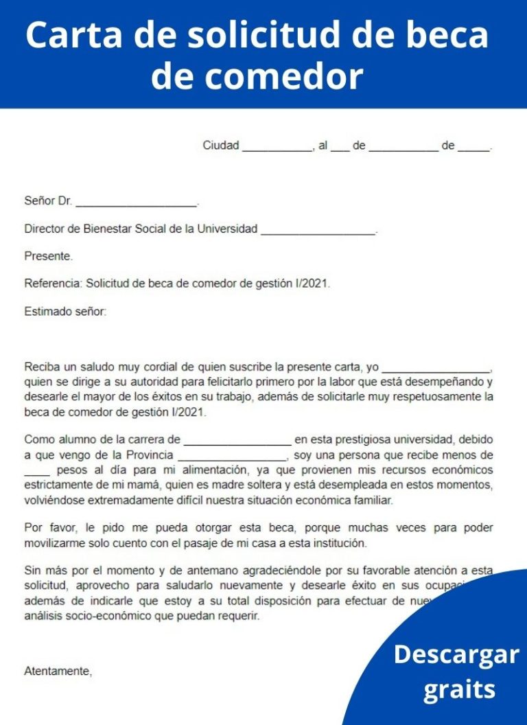 Carta de solicitud de beca: qué es, cómo hacerla, ejemplo, formatos