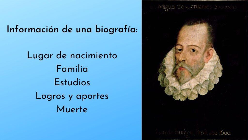 ¿Qué información proporciona una biografía?